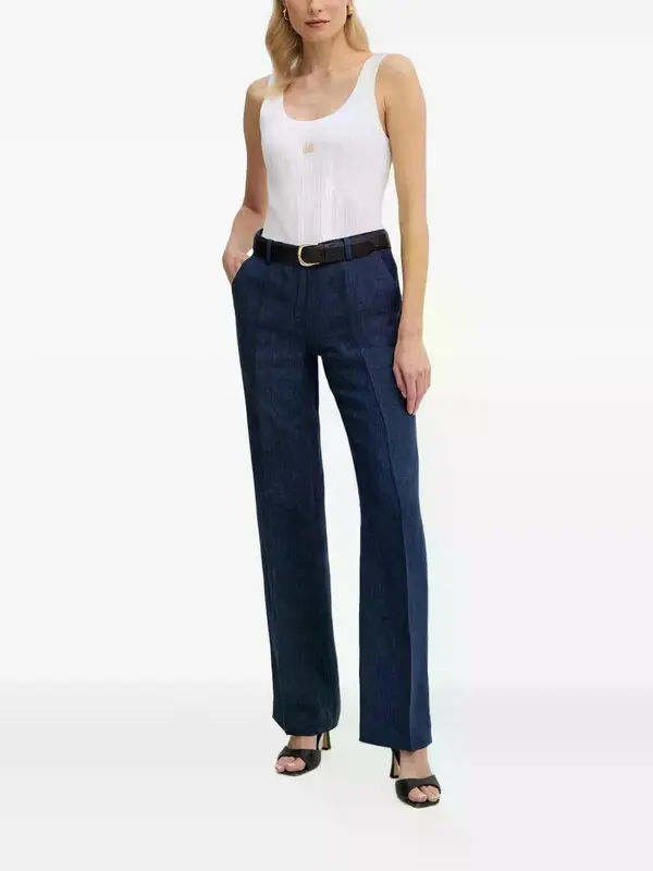 Luisa Spagnoli Ribbed Logo-embroidered Sleeveless Top