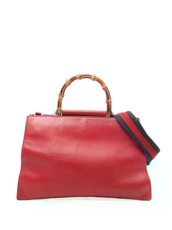 Gucci 2000s Bamboo Nym Fair Tote Bag