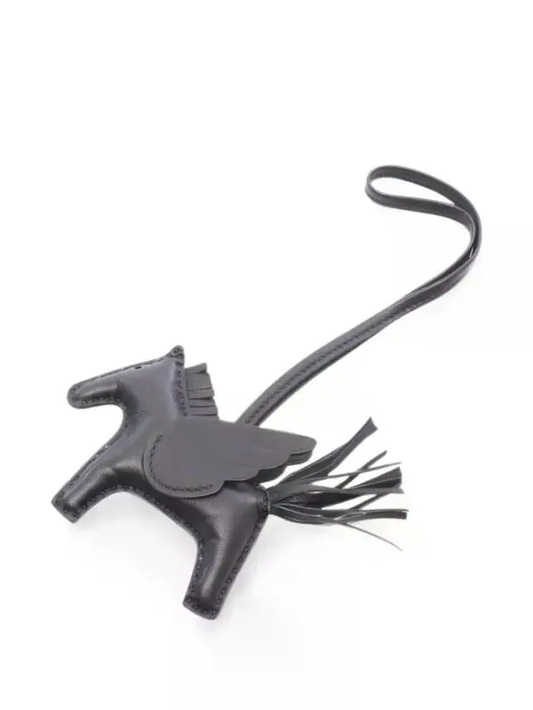Hermès 2025 Pm Rodeo Pegasus Leather Bag Charm - Black