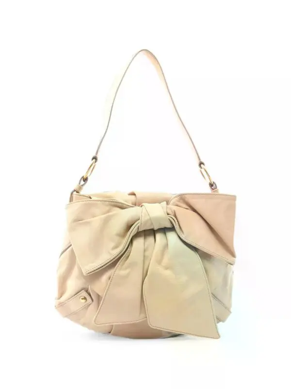 Saint Laurent 2000s Bow Ribbon Shoulder Bag - Neutrals
