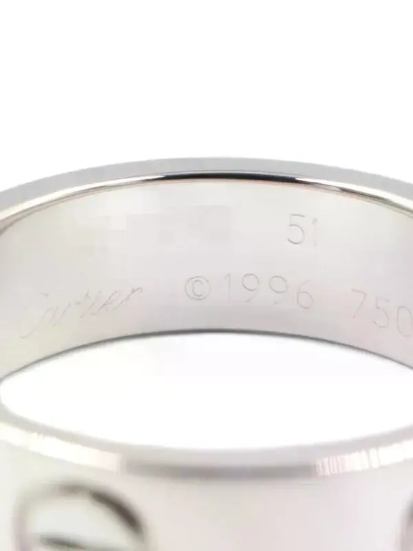Cartier 18k White Gold Love Ring - Silver