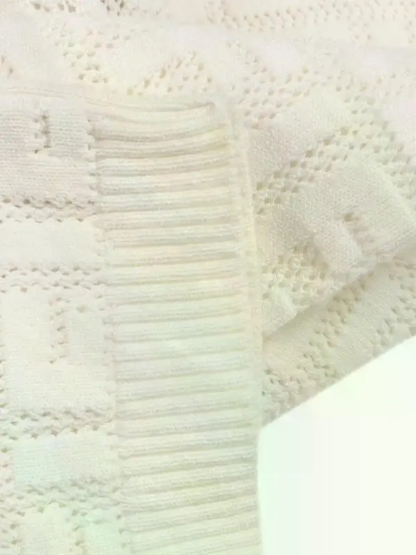 Fendi Zucca Monogram Cardigan - White