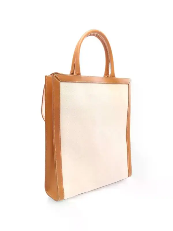 Celine 2000 Small Vertical Cabas Tote Bag - White