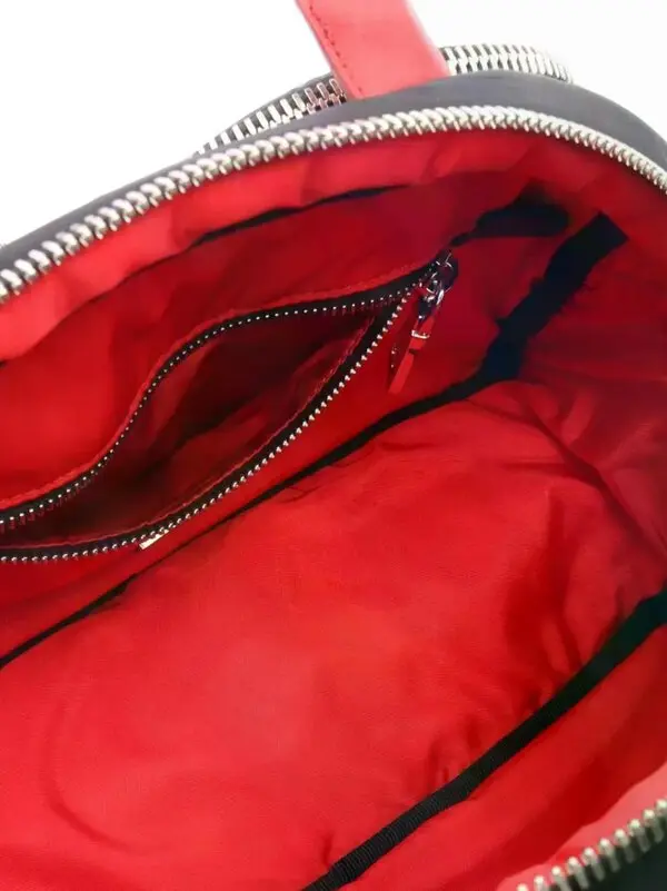 Prada Two-way Handbag With Triangle Logo - Black