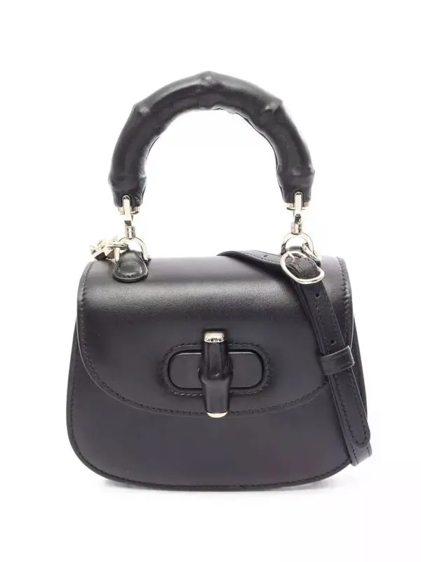 Gucci Bamboo Top Handle Handbag - Black