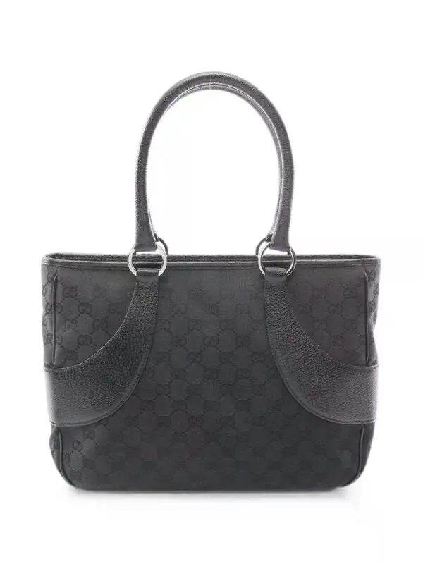 Gucci 2010s Gg Canvas Leather Handbag