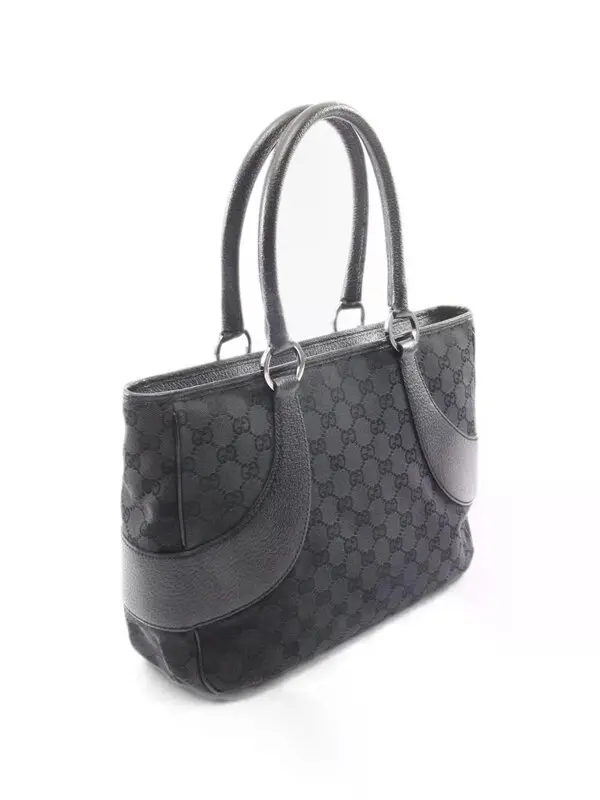 Gucci 2010s Gg Canvas Leather Handbag