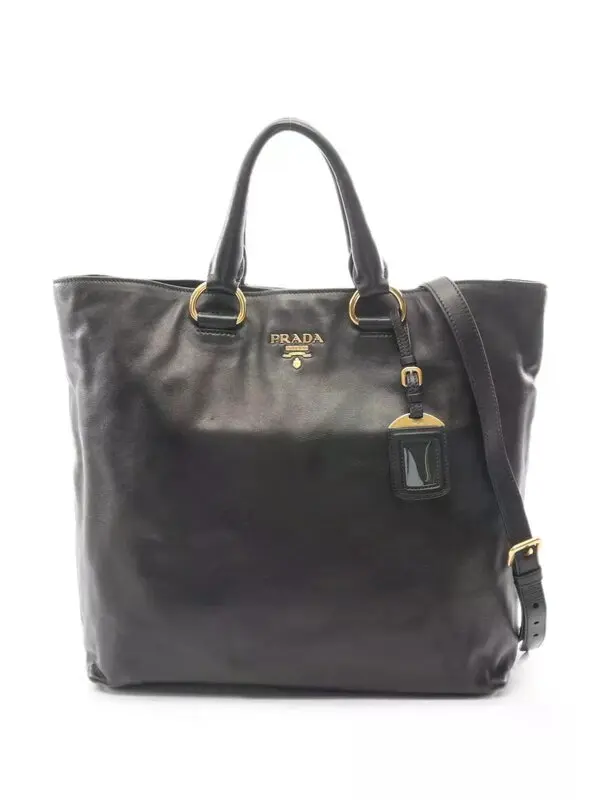 Prada 2010s Daino Leather Tote Bag