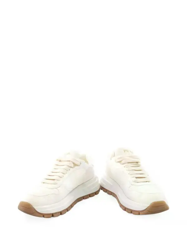 Prada Leather Triangle Logo Low-top Sneakers