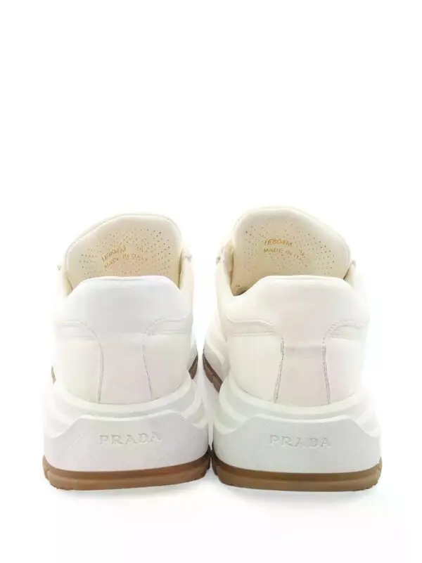 Prada Leather Triangle Logo Low-top Sneakers