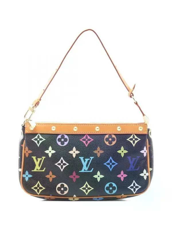 LOUIS VUITTON Monogram Multicolor Canvas Pochette Shoulder Bag - Black
