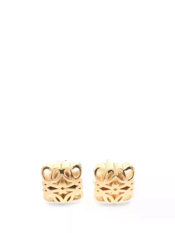 Loewe 2020s Anagram Motif -tone Metal Earrings - Gold