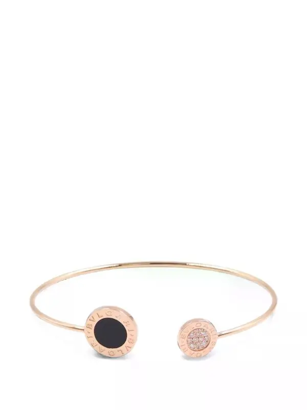 BVLGARI 2010s Onyx Diamond Bracelet - Pink
