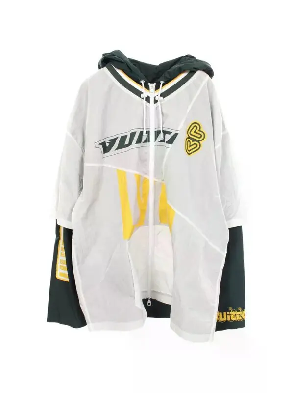 LOUIS VUITTON 2010s Patchwork Hooded Jacket - White