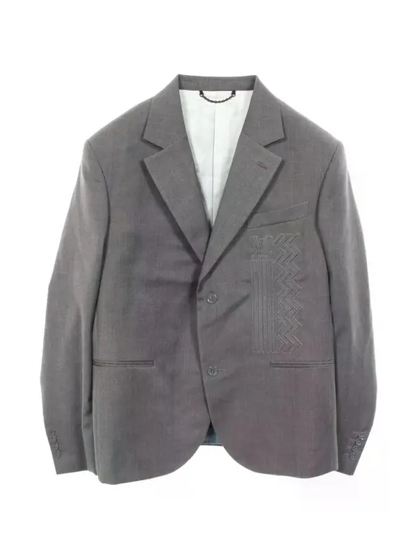 LOUIS VUITTON 2010s Embossed Logo Tailored Blazer