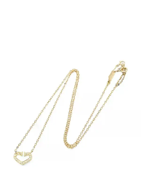 Cartier 2010s C Heart Diamond Necklace - Gold