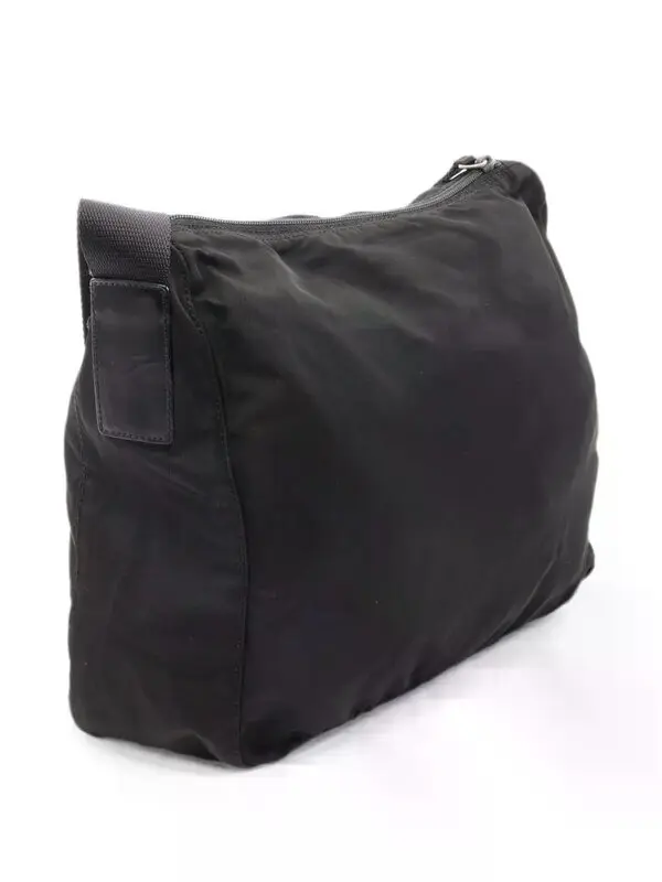 Prada 2000s Tessuto Logo Plate Shoulder Bag
