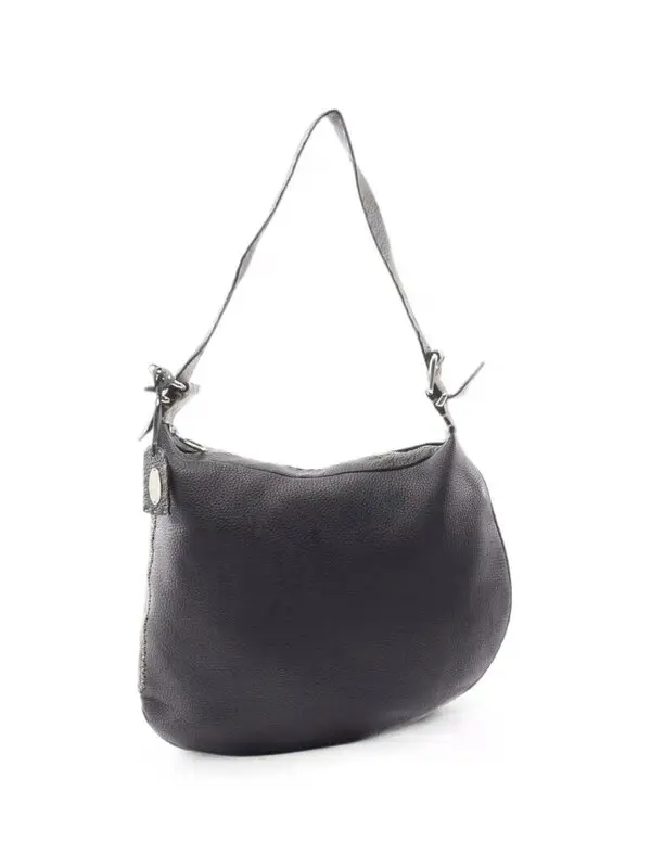 Fendi 2010s Selleria Leather Shoulder Bag - Black
