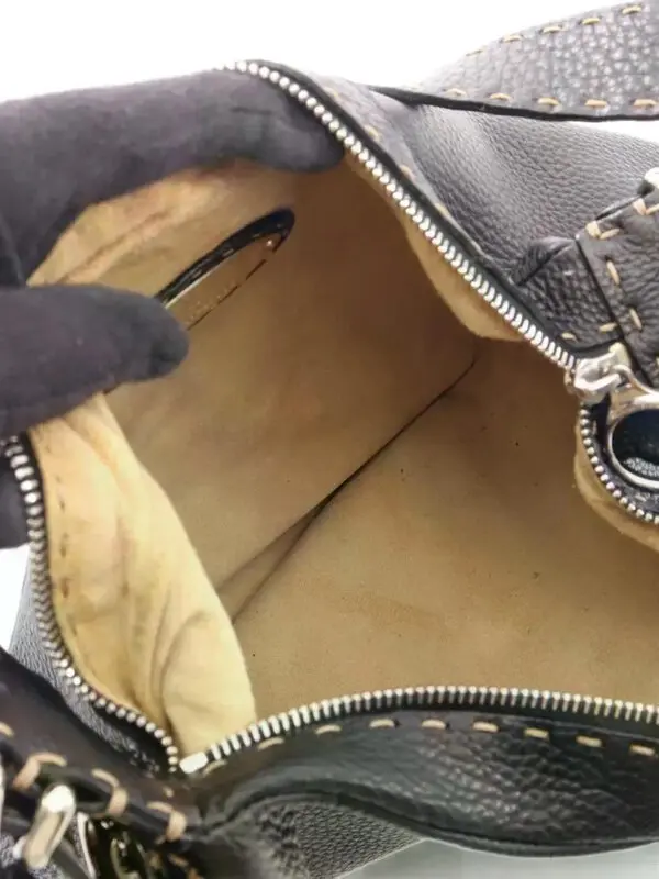 Fendi 2010s Selleria Leather Shoulder Bag