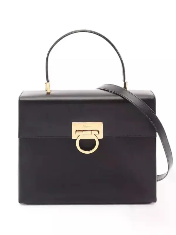 FERRAGAMO 2010s Gancini Tote Bag - Black