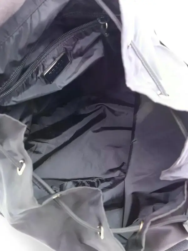 Prada 2010s Logo-plate Drawstring Backpack