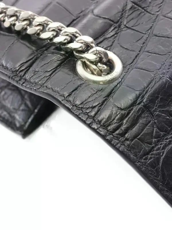 Saint Laurent 2010s Kate Croc-embossed Leather Shoulder Bag