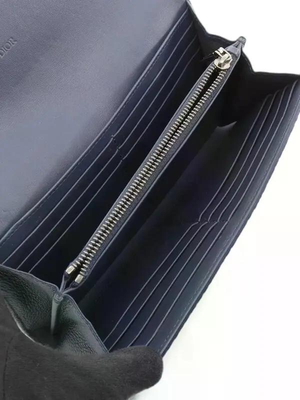Dior 2000s Long Gravity Outline Flap Wallet
