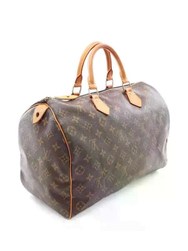 LOUIS VUITTON Monogram Speedy 35 Handbag - Brown