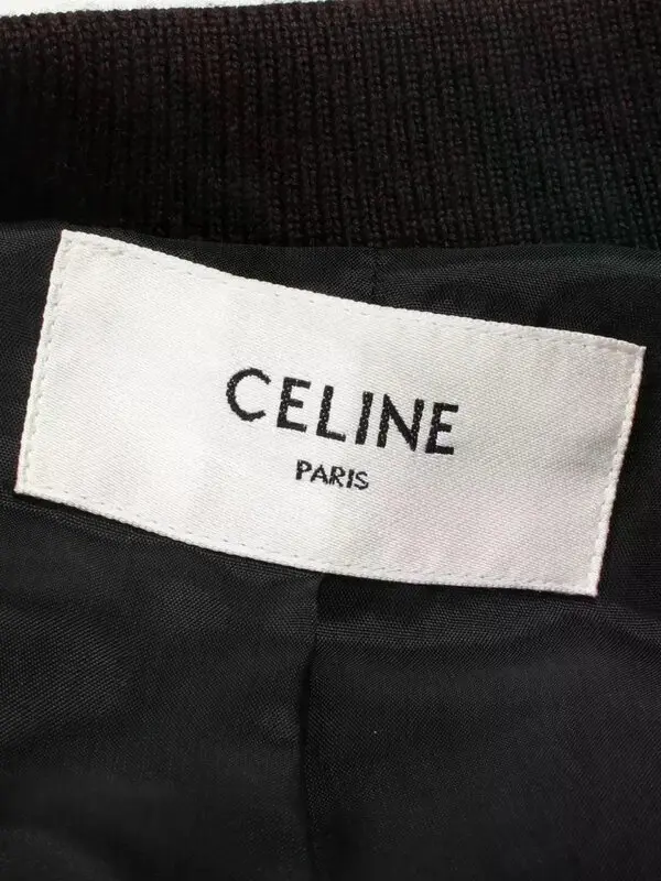 Celine 2010s Souvenir Teddy Bomber Jacket - Brown