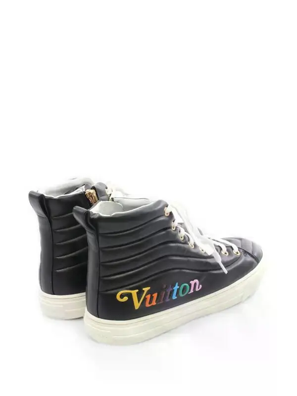 LOUIS VUITTON Quilted Leather High-top Sneakers - Black