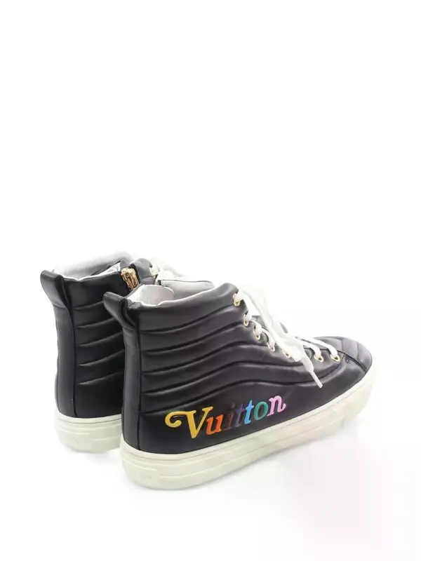 LOUIS VUITTON Quilted Leather High-top Sneakers - Black