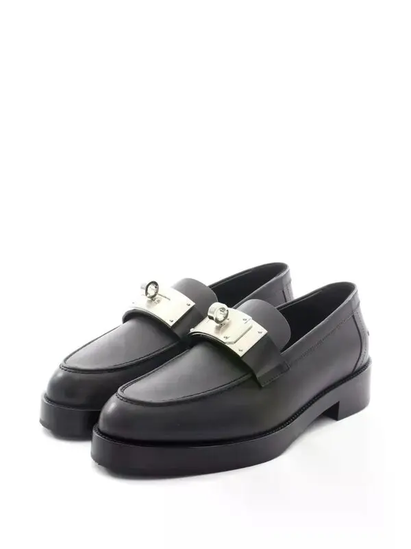Hermès Leather Kelly Loafers - Black