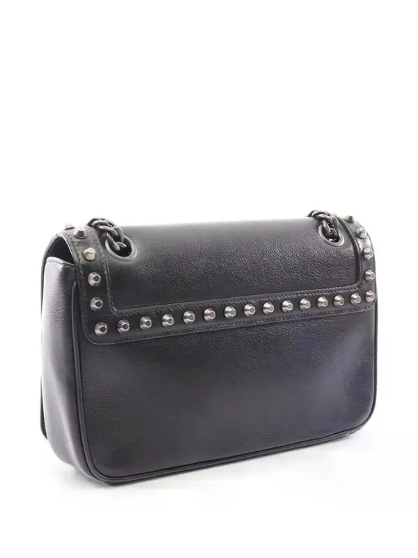 Prada Glace Calf Studded Shoulder Bag