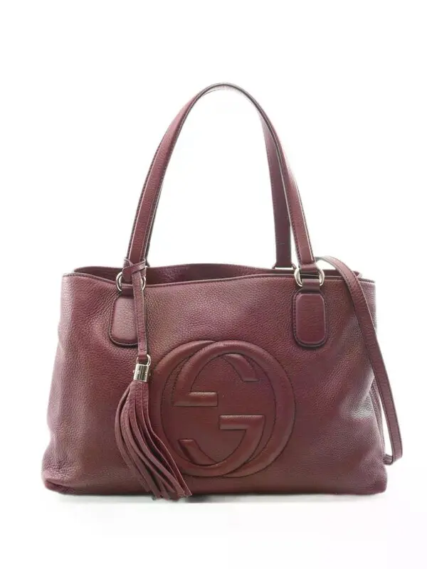 Gucci 2010s Soho Interlocking G Tote Bag - Red