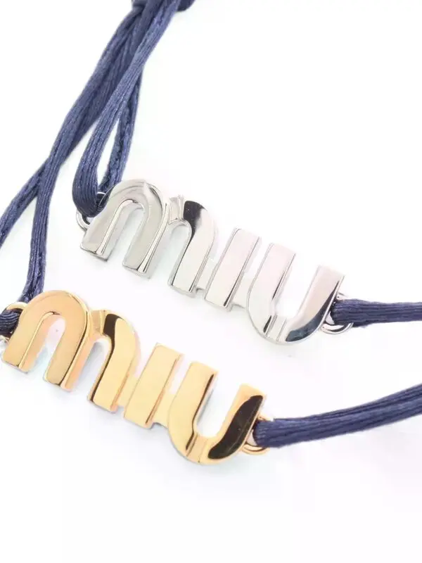 Miu Miu 2020s Logo-plaque Cord Bracelets