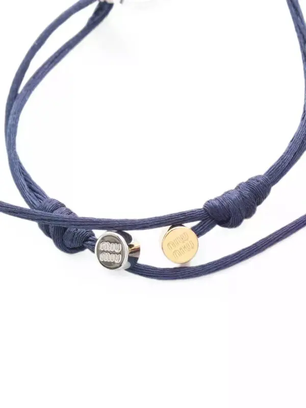 Miu Miu 2020s Logo-plaque Cord Bracelets