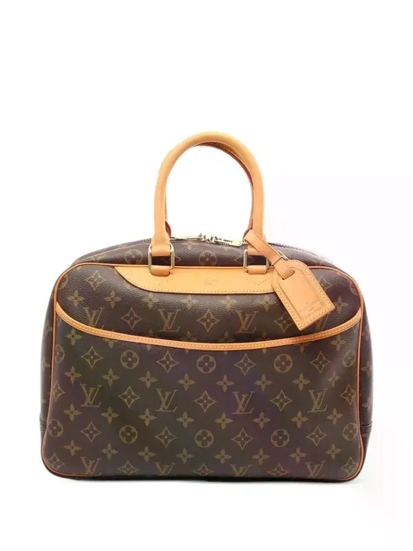 LOUIS VUITTON Monogram Deauville Handbag - Brown