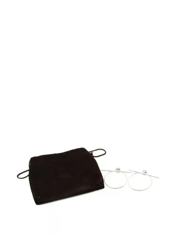 Hermès Tone 925 Sterling Hoop Earrings - Silver