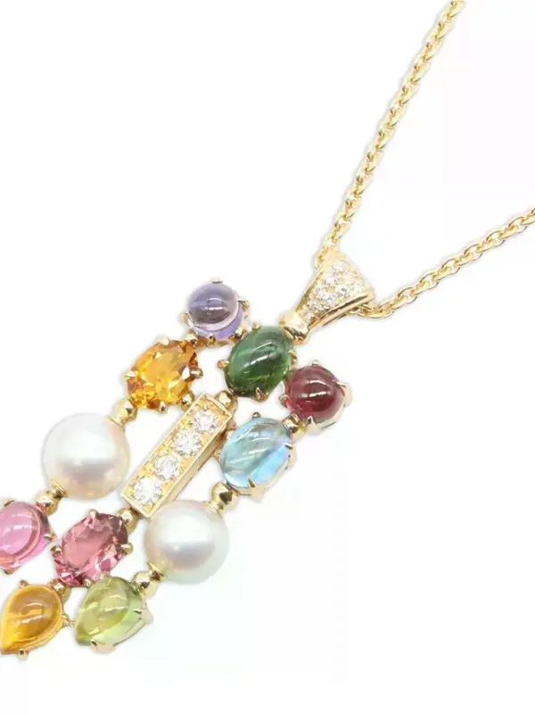 BVLGARI 18k Yellow Diamond And Multi-stone Necklace