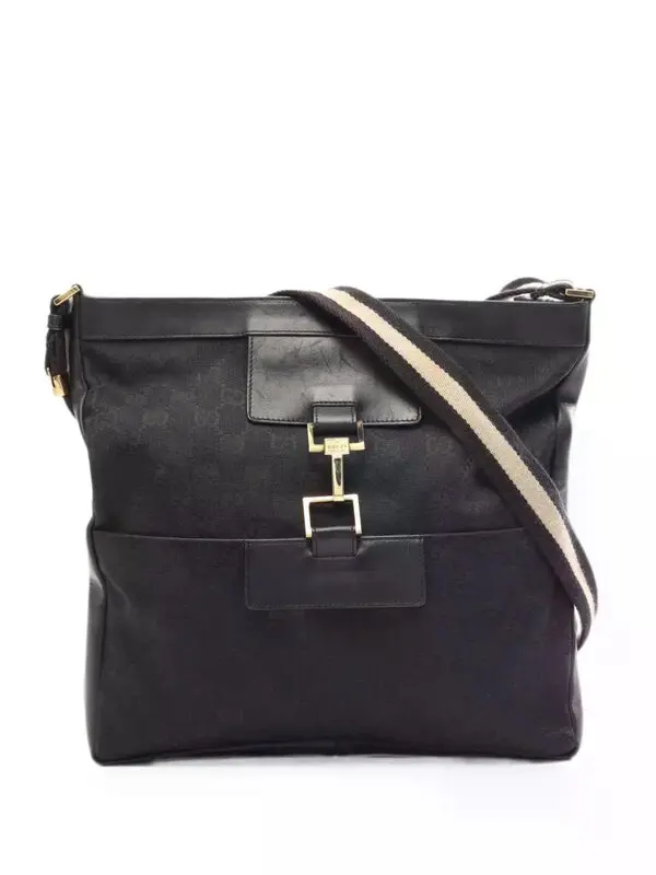 Gucci 2000s Gg Canvas Shoulder Bag - Black