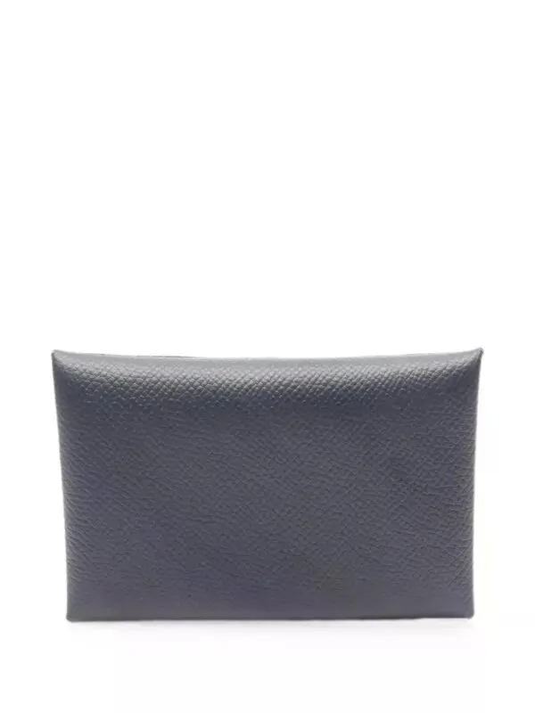 Hermès 2022 Calvi Card Holder - Blue
