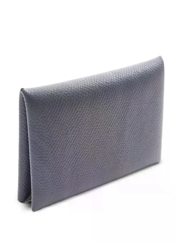 Hermès 2022 Calvi Card Holder - Blue