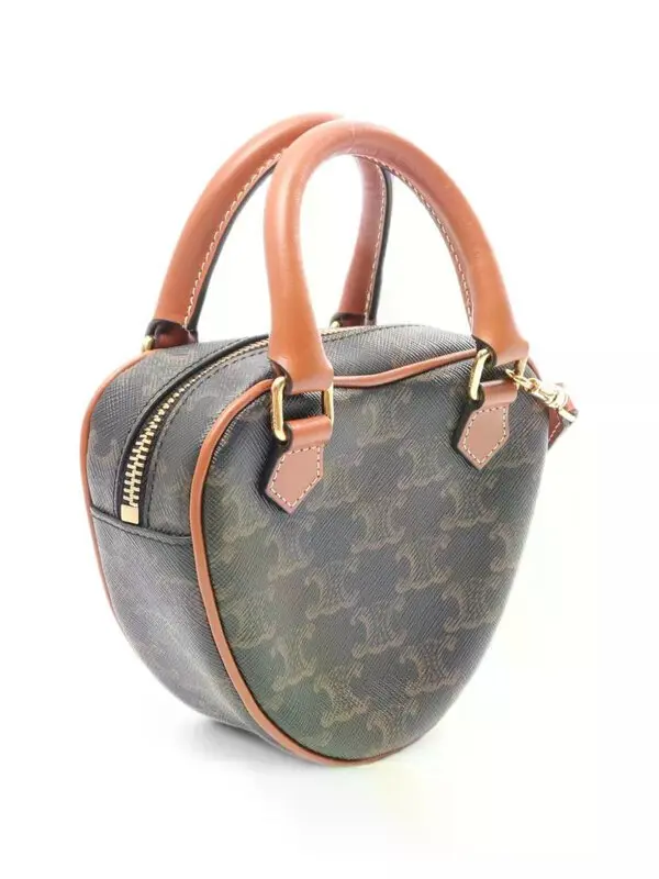 Celine 2010s Triomphe Heart-shaped Mini Bag - Brown