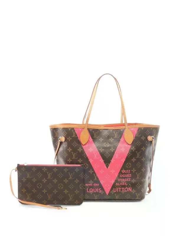 LOUIS VUITTON 2015 Monogram Neverfull Mm Tote Bag - Brown