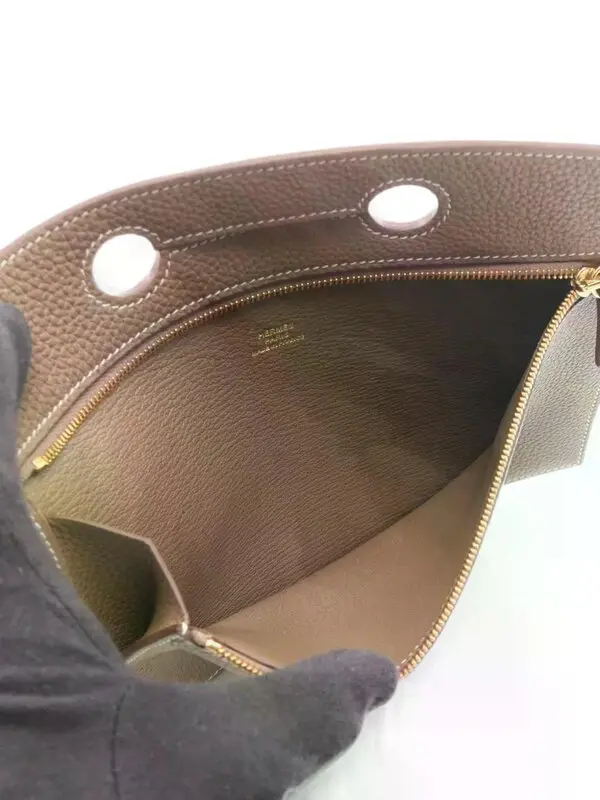 Hermès 2021 Togo Etoupe Clutch