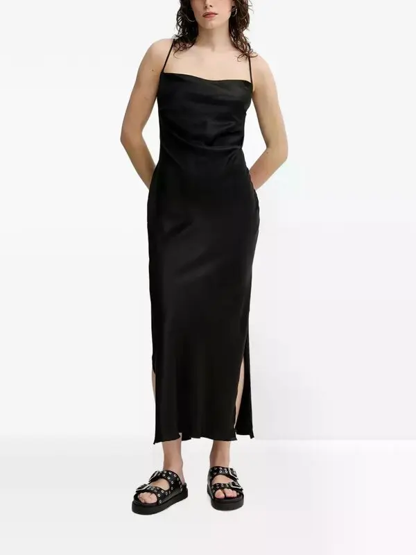 Nanushka Macia Side-slit Midi Dress - Black