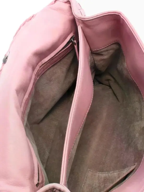 Bottega Veneta 2010s Intrecciato Shoulder Bag - Pink