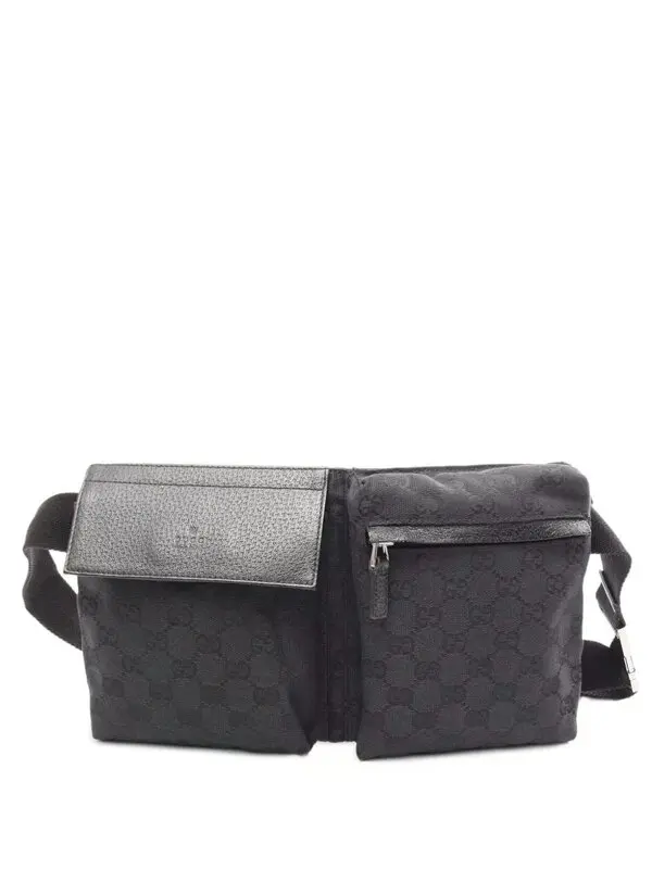 Gucci 2010s Gg Canvas Belt Bag - Black