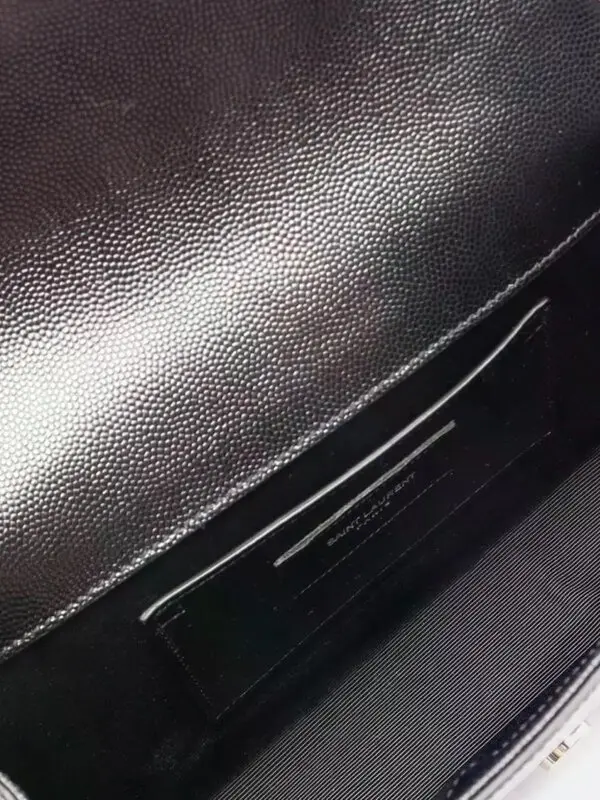 Saint Laurent Calf Leather Studded Shoulder Bag