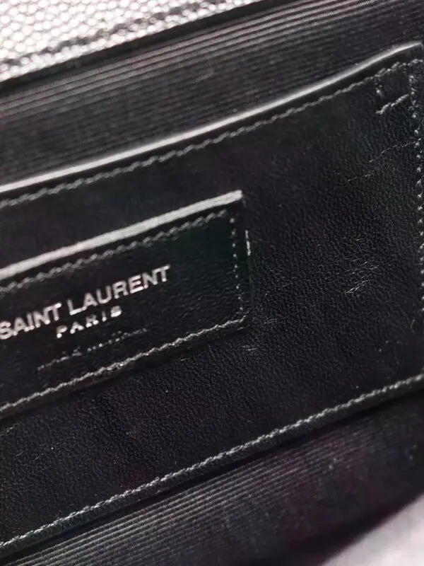 Saint Laurent Calf Leather Studded Shoulder Bag